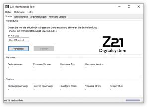 IP-Adresse der z21 Zentrale an das Heimnetzwerk anpassen – modellbahn-tricks.de